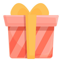 Loyalty gift icon cartoon box present Royalty Free Vector