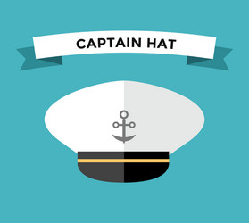 Vintage captain hat Royalty Free Vector Image - VectorStock