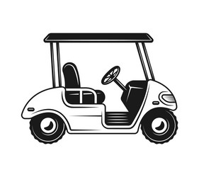 Modern Golf Cart Icon Cartoon Style Royalty Free Vector