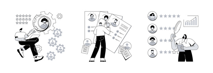 Human resources abstract concept Royalty Free Vector Image