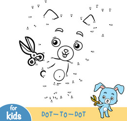 Connect the dots game for children easter rabbit Vector Image