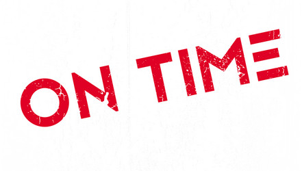 On time rubber stamp Royalty Free Vector Image