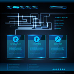 Website template design technology background Vector Image
