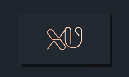 Initial letters xu monogram logo design bundle Vector Image