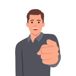 Casual man pointing up Royalty Free Vector Image