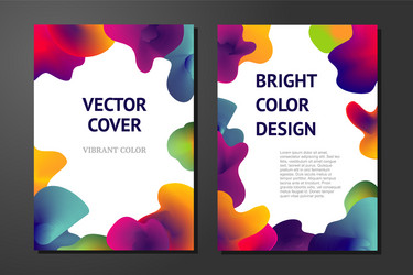 Minimalist abstract posters set with vibrant Vector Image