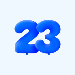 Blue Number Twenty Three