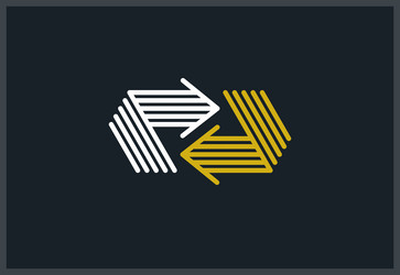 Concept arrows logo isolated double symbol Vector Image