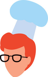 Faceless chef head banner Royalty Free Vector Image