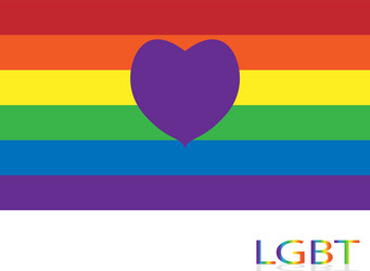 Lgbtq banner symbolism Royalty Free Vector Image