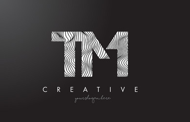 Tm t m letter modern logo design with yellow Vector Image