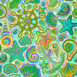 Cute nautical seamless marine pattern Royalty Free Vector