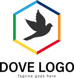 Dove logo template design logo with modern Vector Image