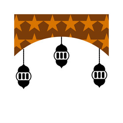 Islamic lattern design logo Royalty Free Vector Image