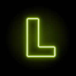 Glowing L Letter Neon Vector Images (over 230)