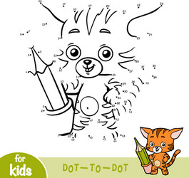 Numbers game education for children four cats Vector Image