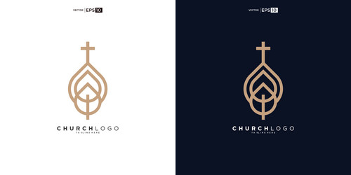 Church logo design inspiration Royalty Free Vector Image