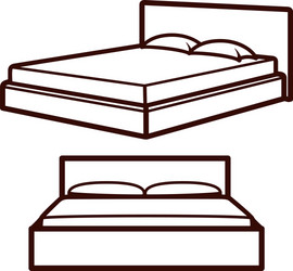 Set of bed Royalty Free Vector Image - VectorStock