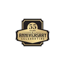 55th celebration anniversary emblem logo design Vector Image