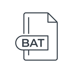 Bat file format icon batch file format extension Vector Image