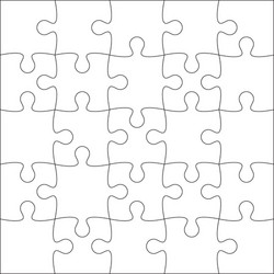 Jigsaw puzzle blank Royalty Free Vector Image - VectorStock