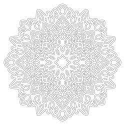 Line art for coloring book with eastern pattern Vector Image