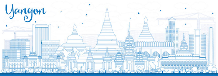 Yangon City Skyline Vector Images (73)