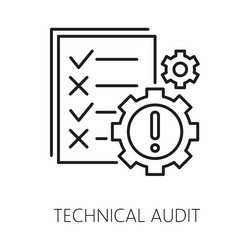 Audit web icon in line style assessment Royalty Free Vector