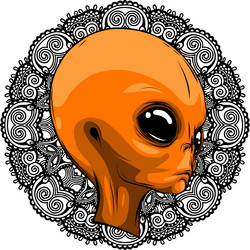 Alien head design of Royalty Free Vector Image