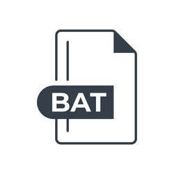 Bat file format icon batch file format extension Vector Image