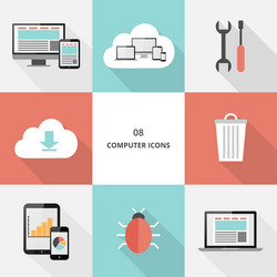 Set 06 - flat design computer icons Royalty Free Vector