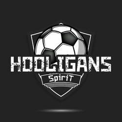 Soccer logo football hooligans spirit Royalty Free Vector