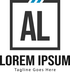 Al letter logo design creative modern letters Vector Image
