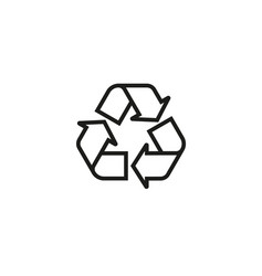 No recycling symbol isolated on white background Vector Image