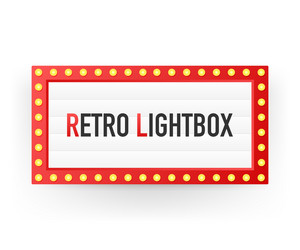Retro lightbox banner high quality Royalty Free Vector Image