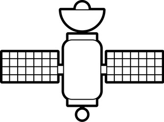Space satellite communication signal network Vector Image