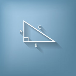 Triangle math symbol icon geometry learning Vector Image
