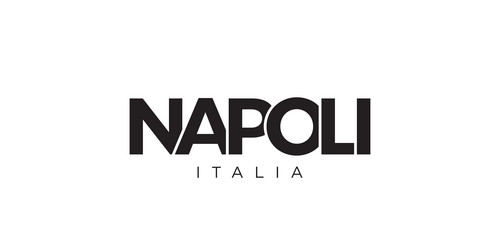 Napoli in the italia emblem design features Vector Image