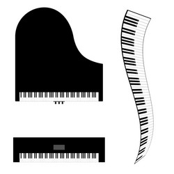 Background with top view piano keys Royalty Free Vector