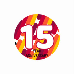 Number 15 template design for anniversary Vector Image