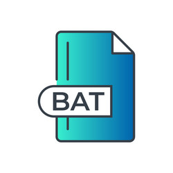 Bat file format icon batch file format extension Vector Image