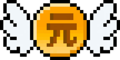 Pixel 8 bit royal crown - isolated Royalty Free Vector Image