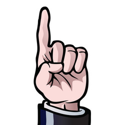 Hand pointer finger up cartoon symbol icon design Vector Image