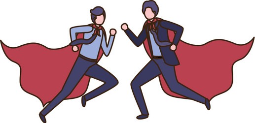 Business men with hero coat Royalty Free Vector Image