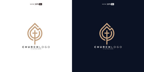 Church logo design inspiration church logo Vector Image