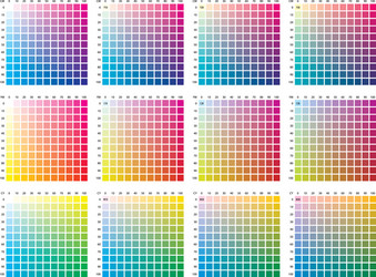 Color palette 1261 different colors Royalty Free Vector