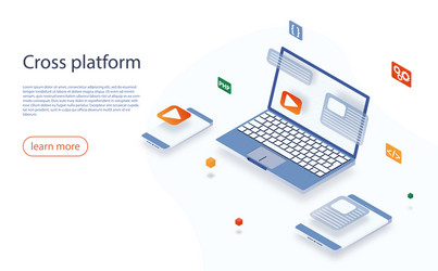 Concept cross platform Royalty Free Vector Image