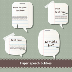 Paper speech bubbles Royalty Free Vector Image