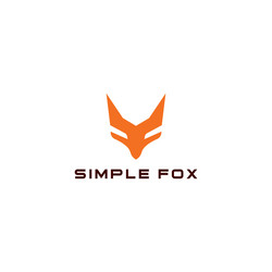 Simple fox logo design Royalty Free Vector Image