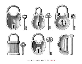 Key Draw Vintage Vector Images (over 3,100)